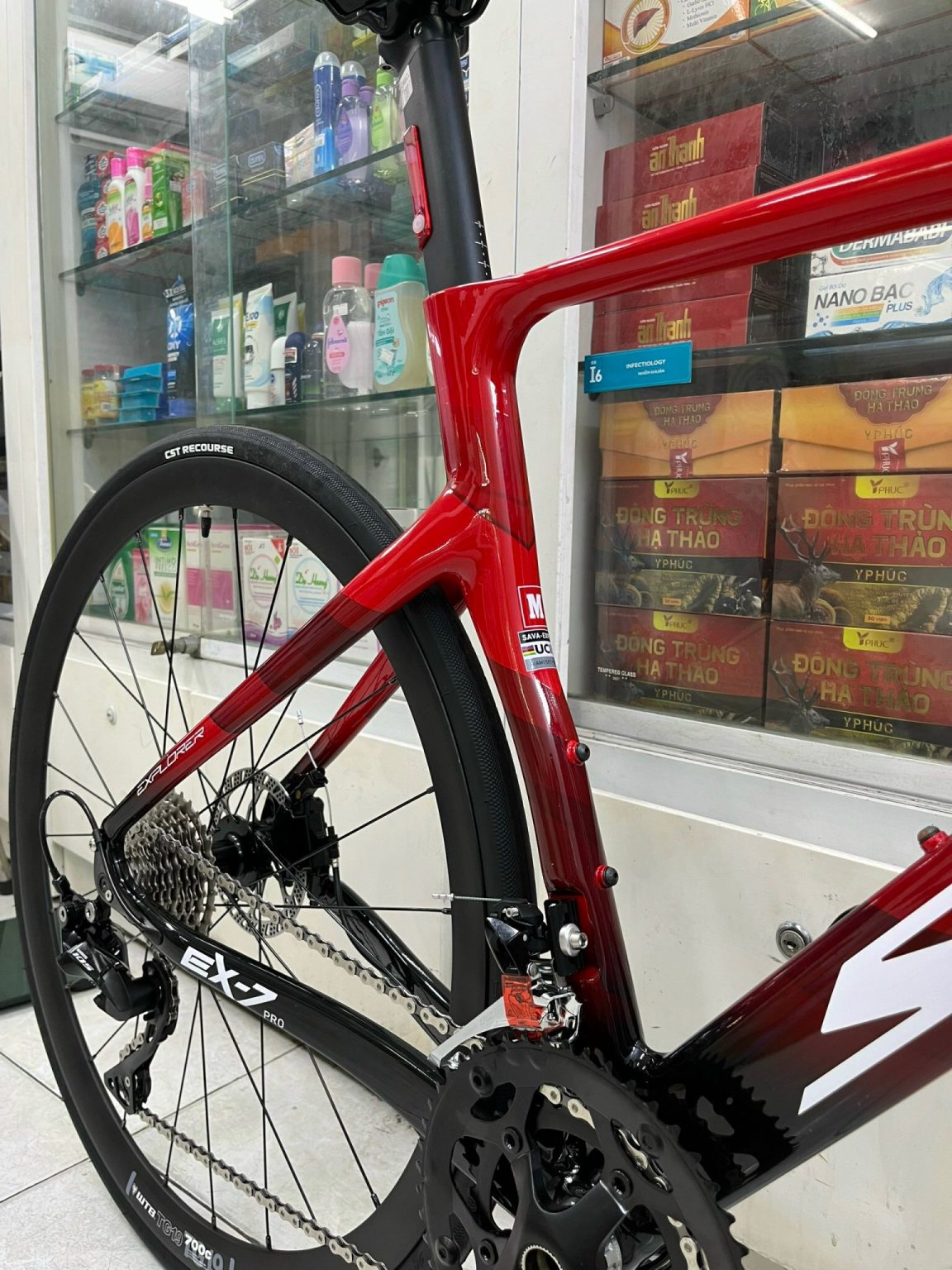 Xe đạp Sava Ex 7 Pro màu đỏ - Xe đạp lướt