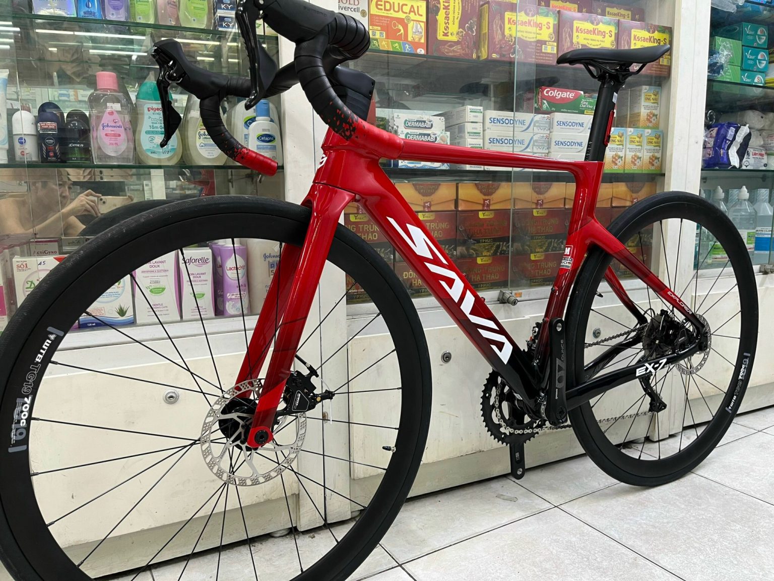 Xe đạp Sava Ex 7 Pro màu đỏ - Xe đạp lướt